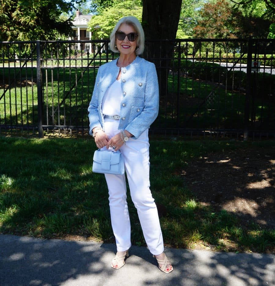 Pale Blue Tweed - Susan After 60 | Timeless Style, Graceful Living ...
